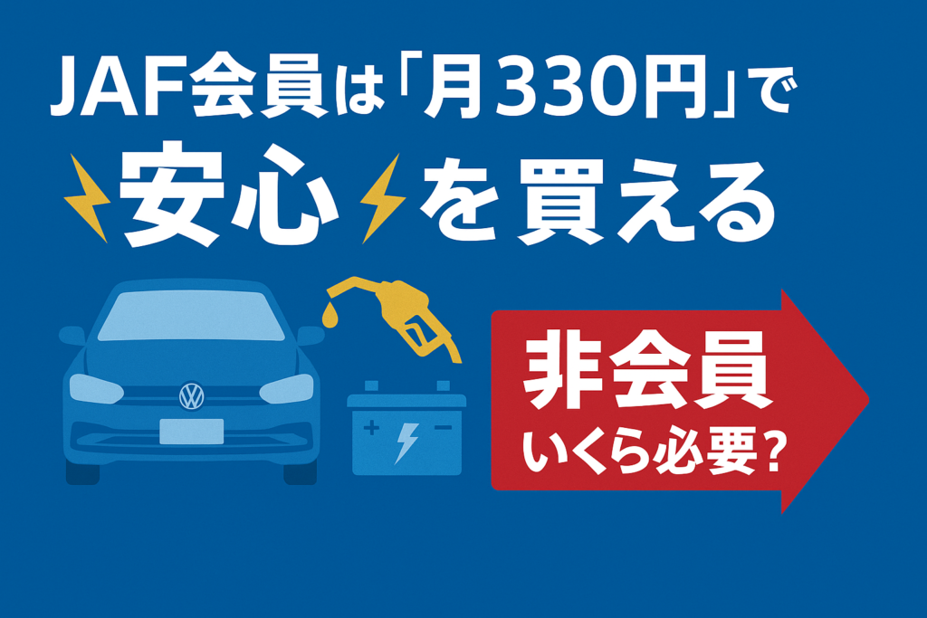 【2025年版】JAF会員は「月330円」で“安心”を買える！夏ドライブに備える最強コスパのサービス